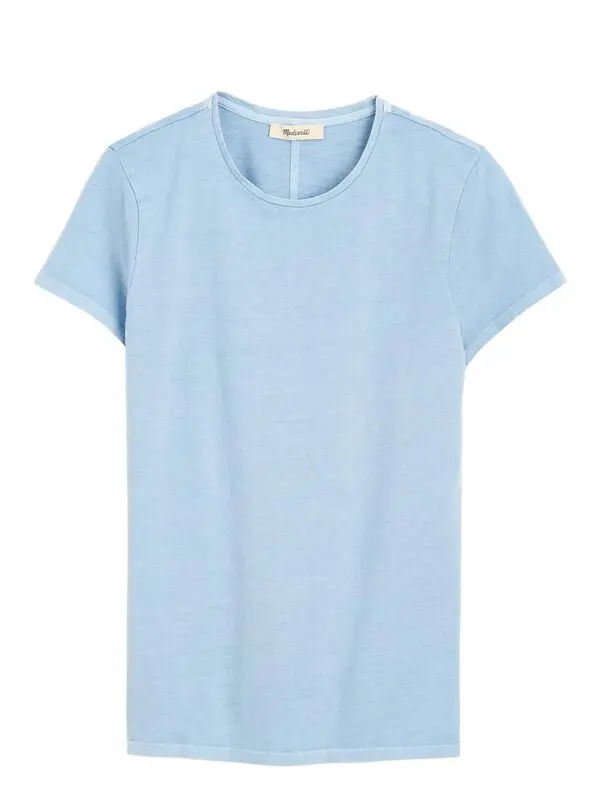 Madewell Essential Slim Tee In Lightweight Cotton - Light Pool