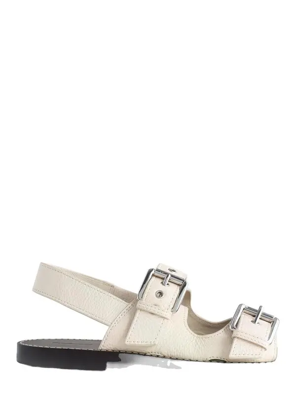 Madewell The Maude Double Strap Slingback Sandals - Ivory