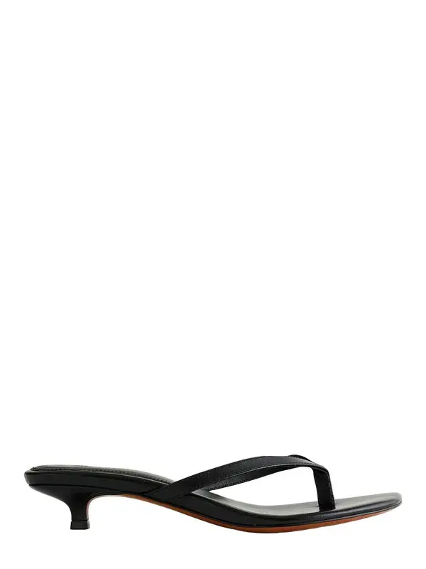 Madewell The Chiara Kitten Heel Thong Sandal - True Black