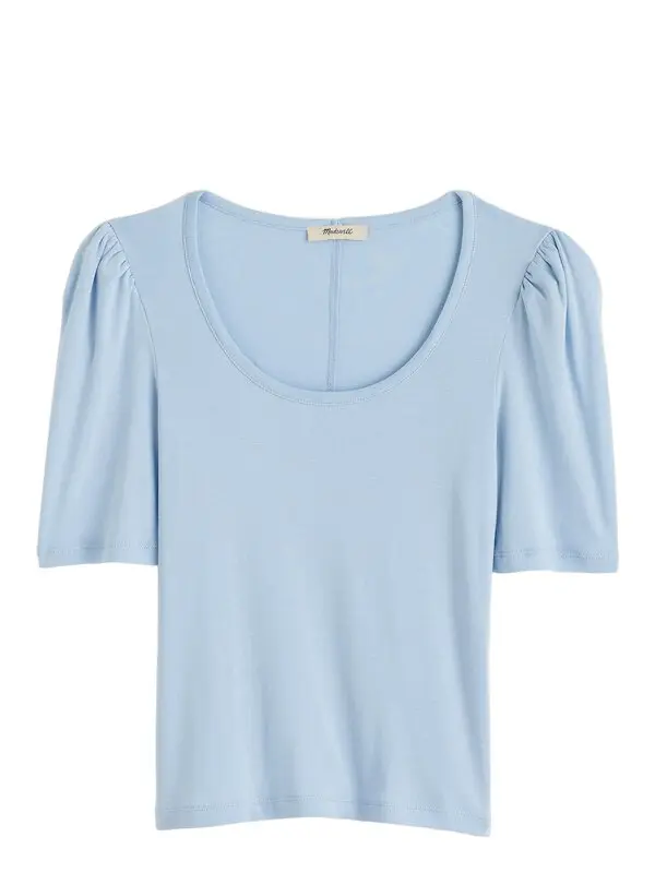 Madewell Puff-sleeve Scoopneck Tee - Light Pool