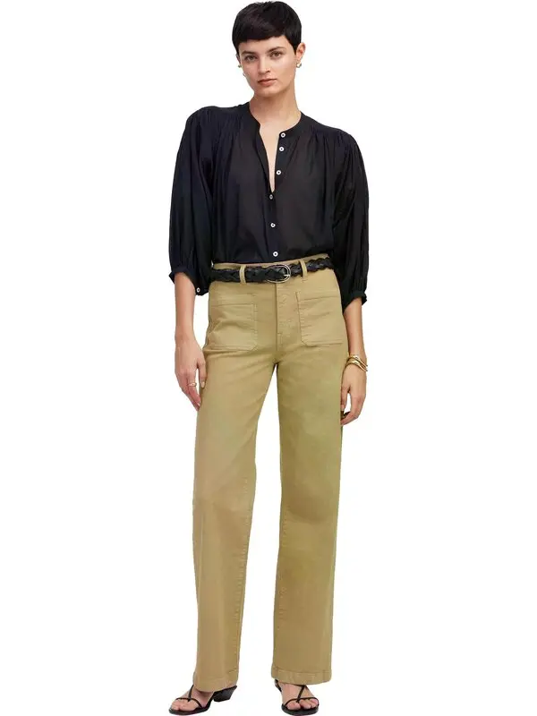Madewell The Emmett Wide-leg Pant: Patch Pocket Edition - Heritage Khaki