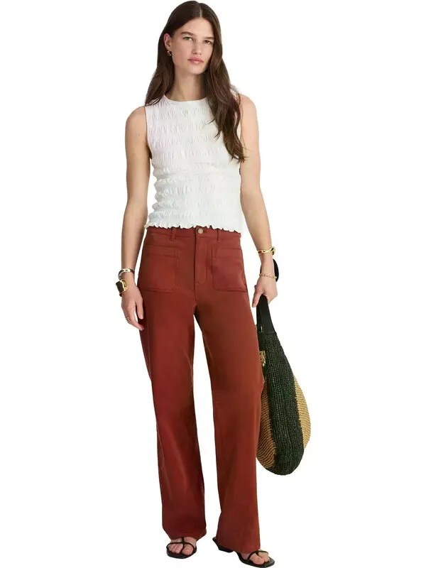 Madewell The Emmett Wide-leg Pant - Antique Rose