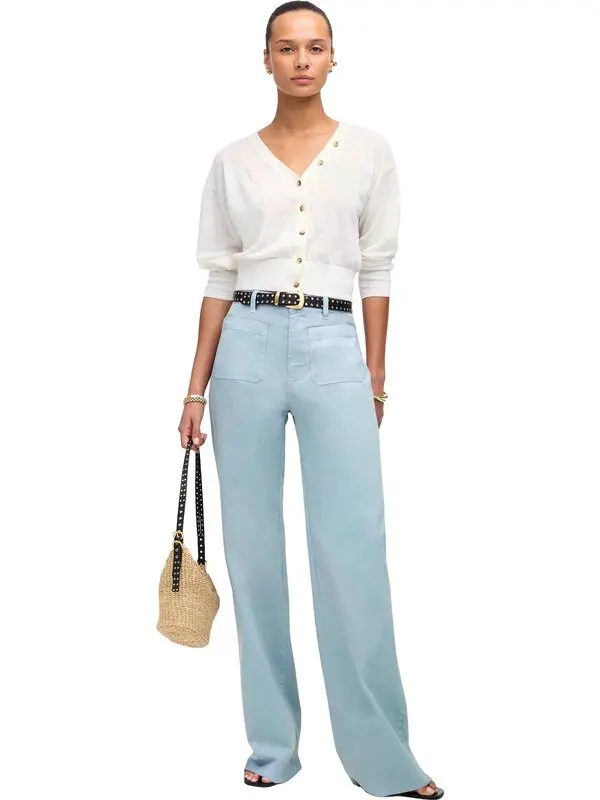 Madewell The Emmett Wide-leg Pant - Blue Horizon
