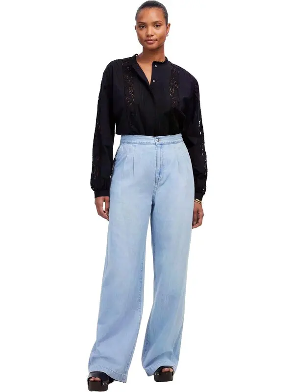 Madewell The Curvy Harlow Wide-leg Denim Trouser - Noll Wash