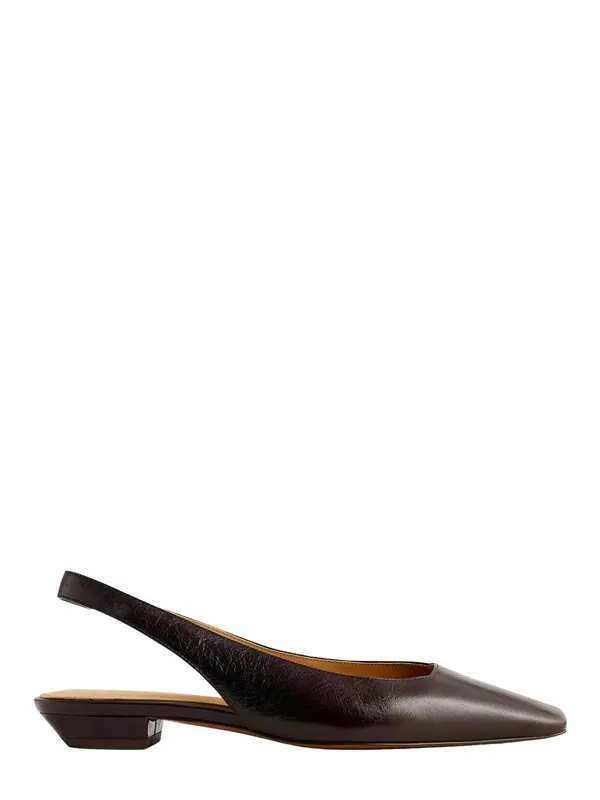 Madewell Ophelia Leather Slingback Flats - Espresso Bean