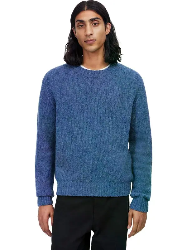 Madewell Bouclé Crewneck Sweater - Blue Iris