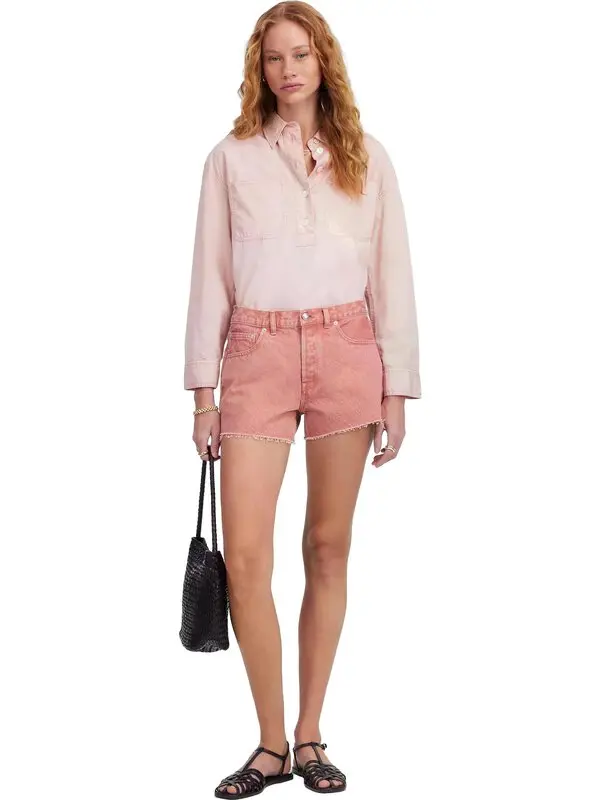 Madewell The Brynn Garment-dyed Shorts - Rosewood Pink