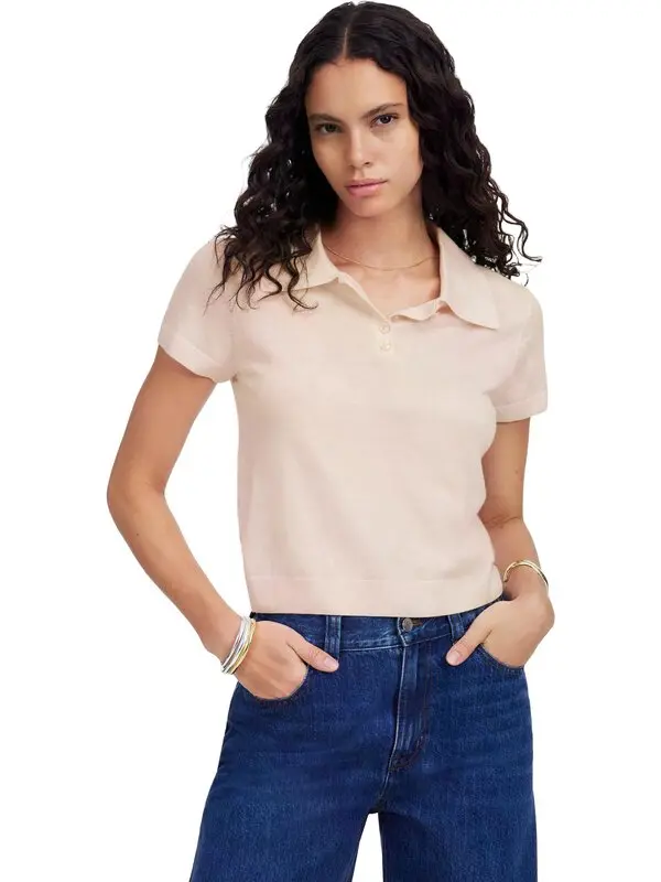 Madewell Leset James Polo Tee - Petal