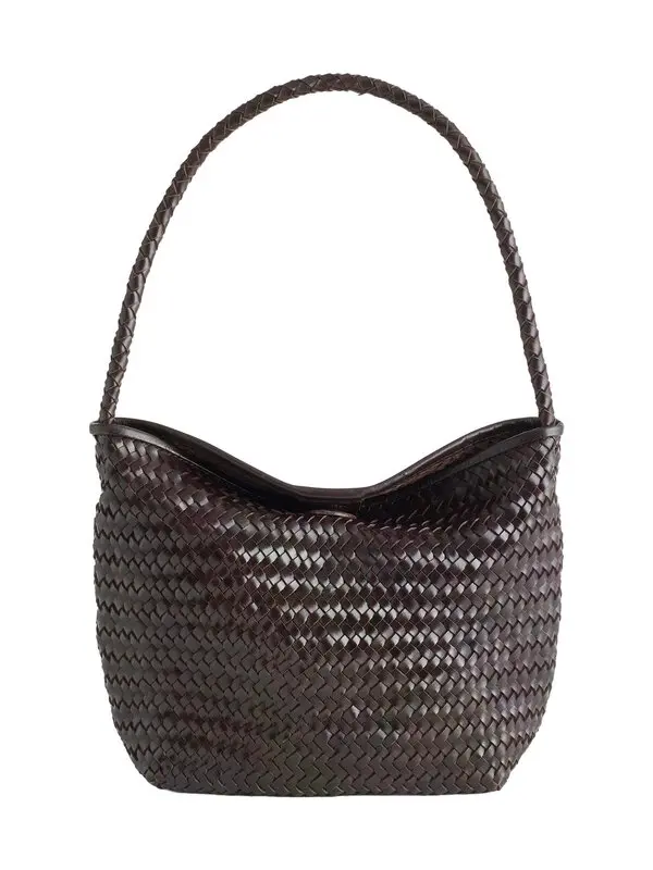 Madewell Woven Leather Shoulder Bag - Coffee Bean