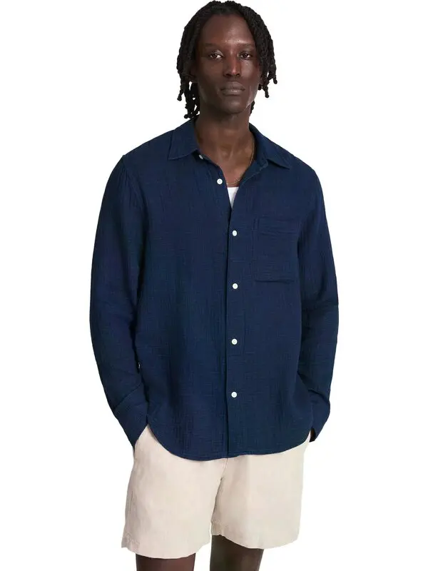 Madewell Indigo-dyed Button-up Shirt - Dark Indigo