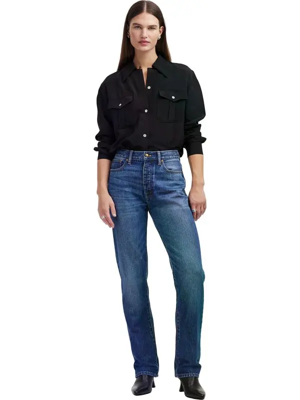 Madewell Alexa Chung For High-rise Straight Jeans - Allendale Wash