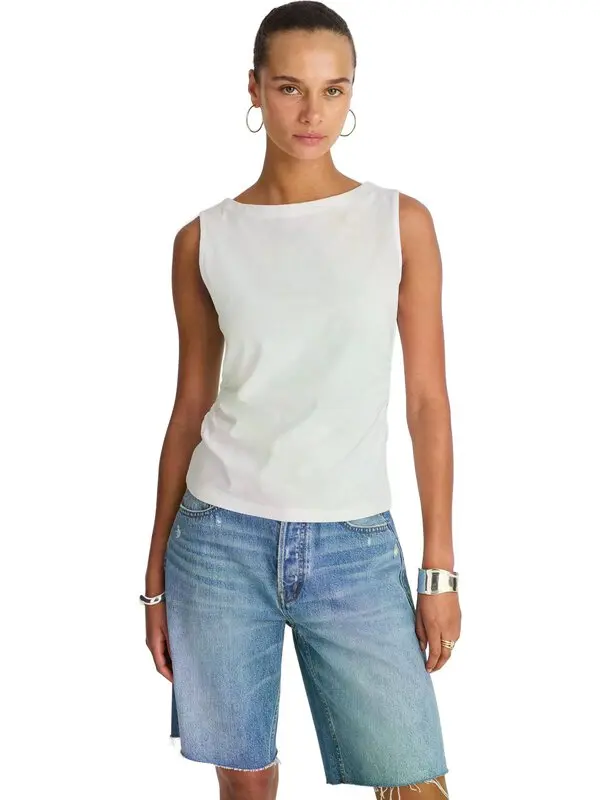 Madewell Cinched Crewneck Tank - White