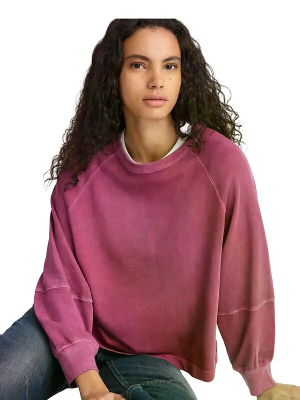Madewell Relaxed Long-sleeve Raglan Tee - Autumn Fuchsia