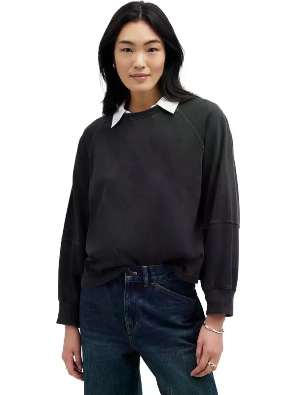 Madewell Relaxed Long-sleeve Raglan Tee - Black Coal