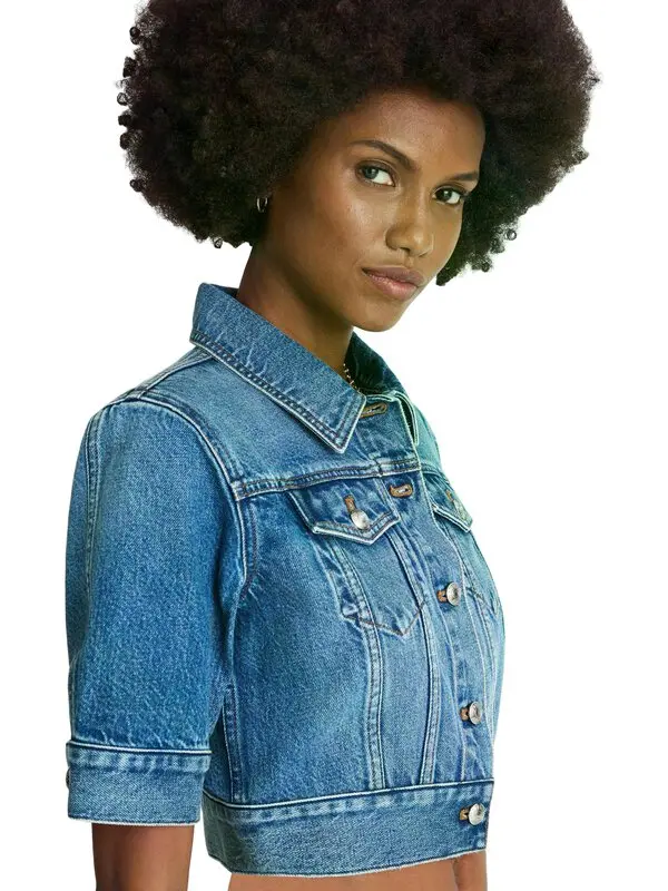 Madewell Shrunken Denim Trucker Jacket - Hazeldell Wash