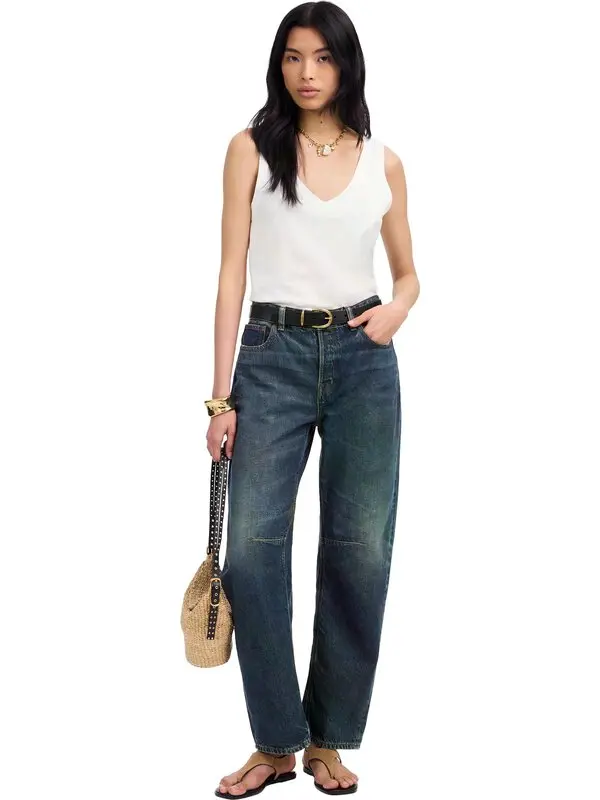 Madewell The Darted Barrel-leg Jean - Danver Wash