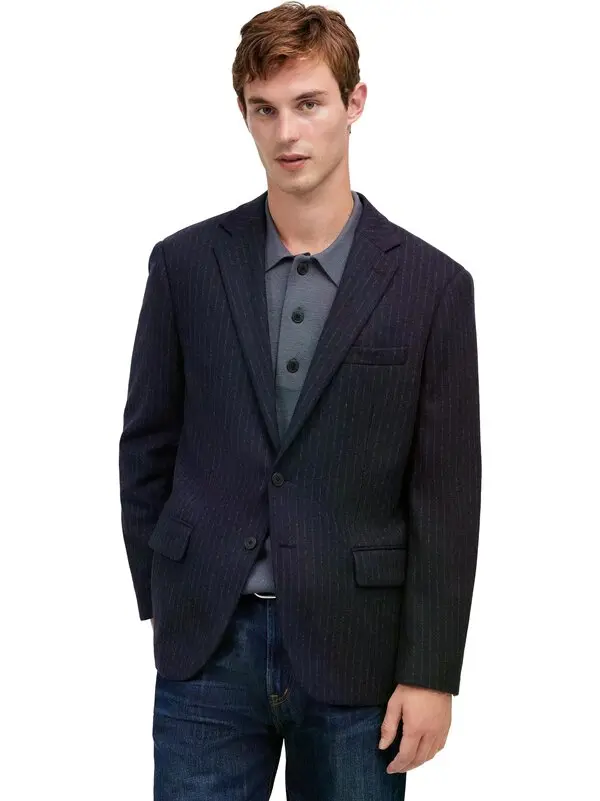 Madewell The Roebling Two-button Blazer In Italian Fabric - Dark Navy