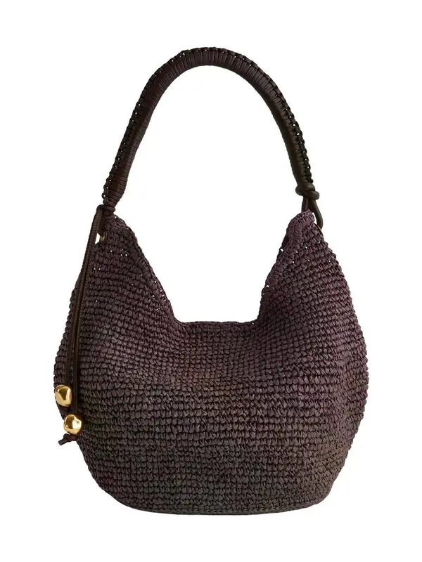 Madewell The Camren Straw Bag - Chocolate Raisin
