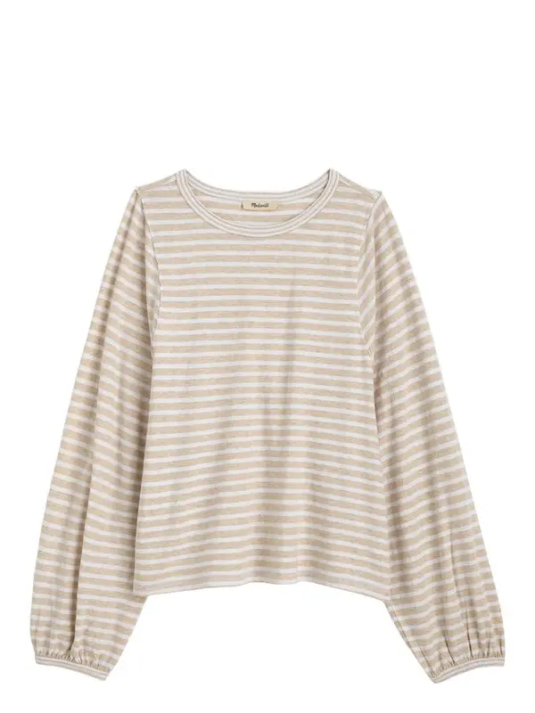 Madewell Long Balloon-sleeve Crewneck Tee - White