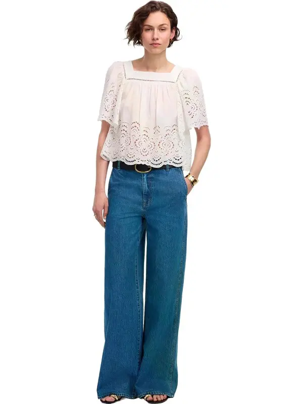 Madewell Wide-leg Denim Trousers - Dowe Wash