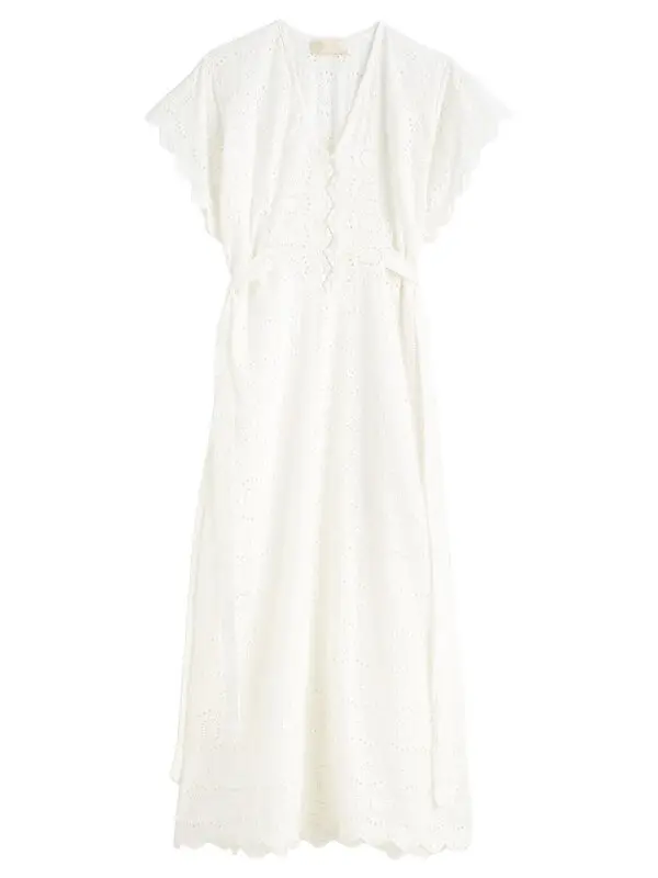 Madewell Natalie Martin Monica Maxi Dress - Medallion Embroidery Salt