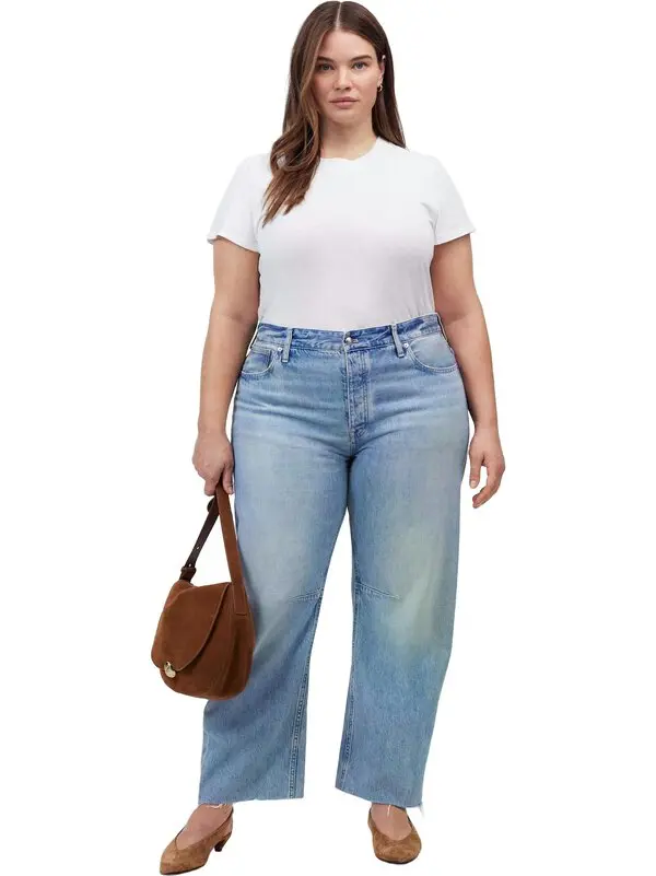 Madewell The Plus Darted Barrel-leg Jean - Edmonson Wash