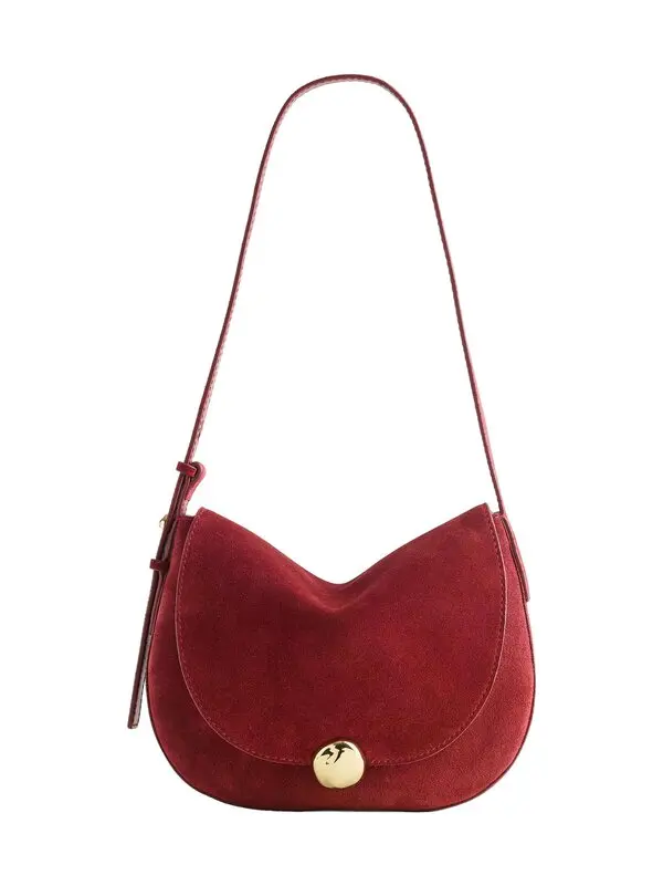 Madewell The Dakota Shoulder Saddle Bag - Cabernet