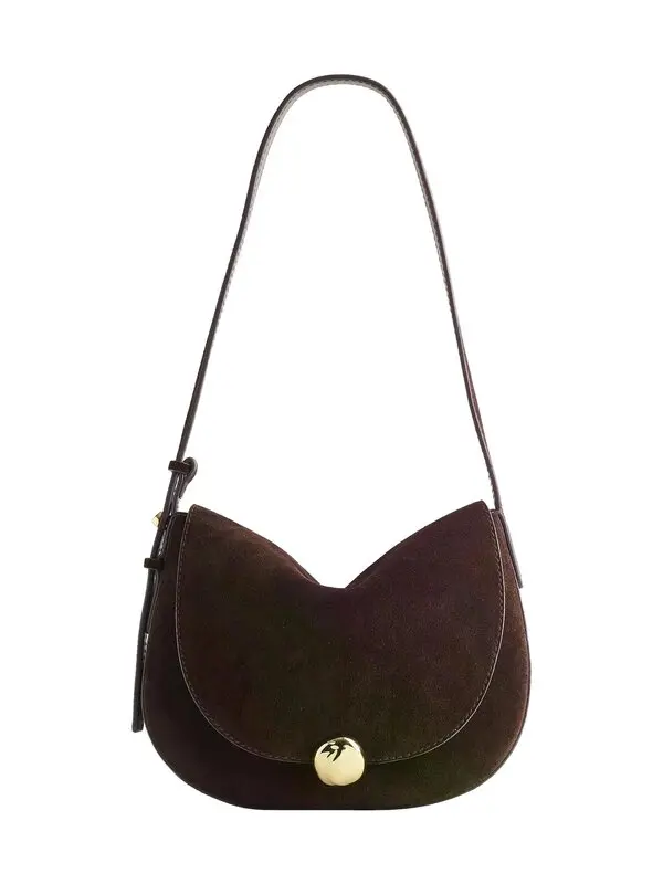 Madewell The Dakota Shoulder Saddle Bag - Dark Carob