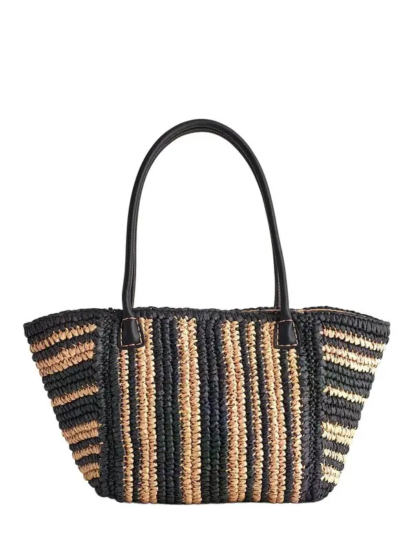 Madewell Handwoven Straw Mini Tote - Natural Multi