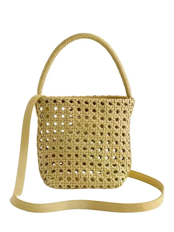 Madewell Handwoven Cane Mini Bag - Iced Lemon