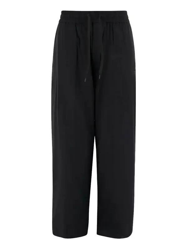 AUTRY Drawstring Wide-leg Trousers - Black
