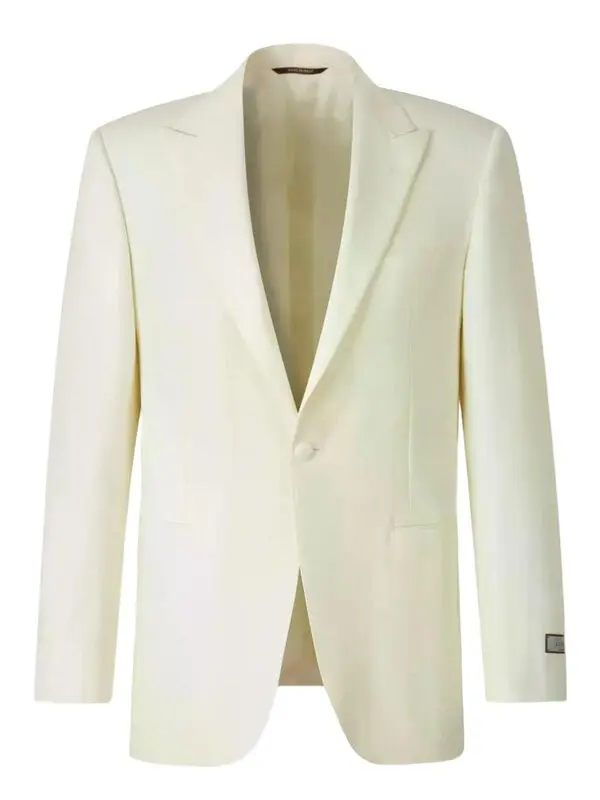 Canali Button Blazer - White