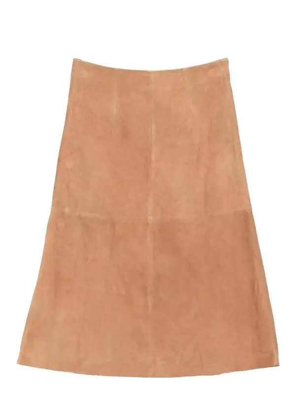 ARMA Philippa Suede A-line Midi Skirt - Neutrals