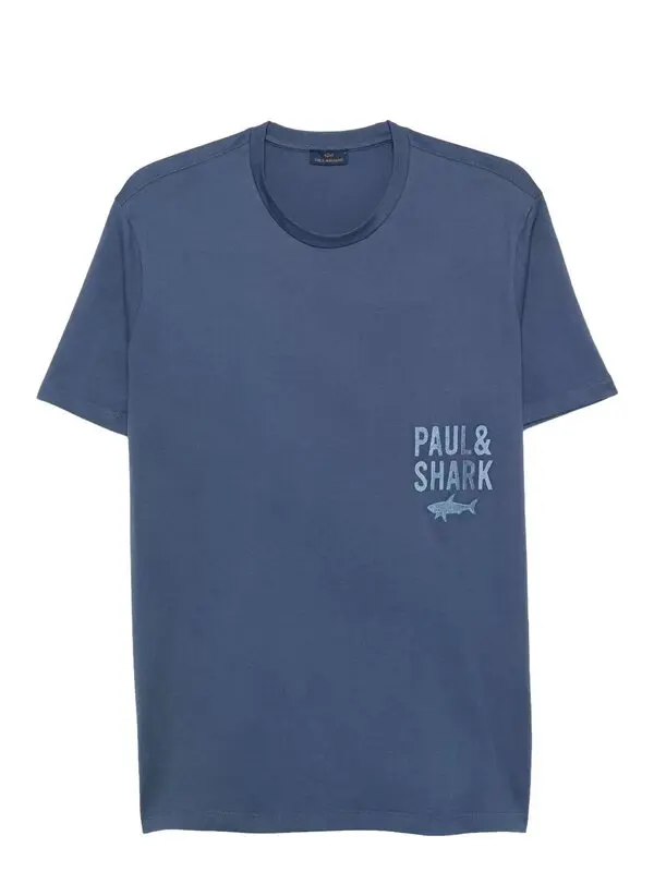Paul & Shark Shark-logo Cotton T-shirt - Blue