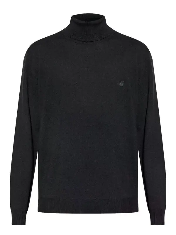 Etro Embroidered Turtleneck Sweater - Black