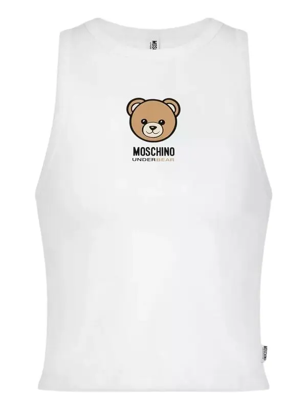 Moschino Teddy-print Tank Top - White