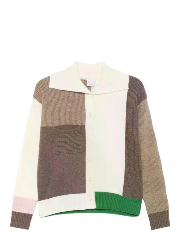 Paul Smith Patchwork Wool Cardigan - Neutrals
