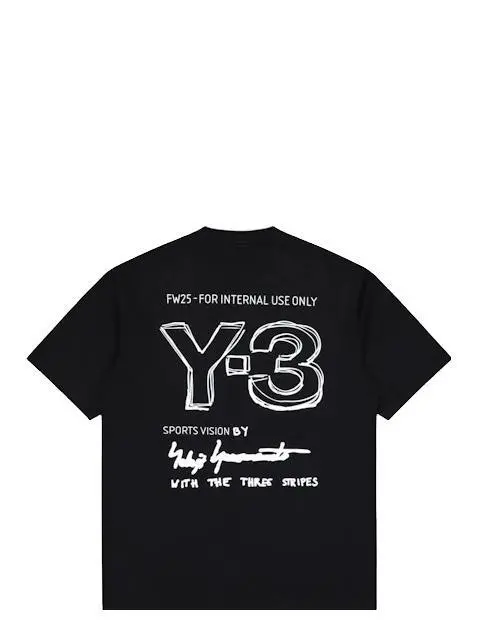 Adidas X Y3 Merch Short Sleeve T-shirt - Black