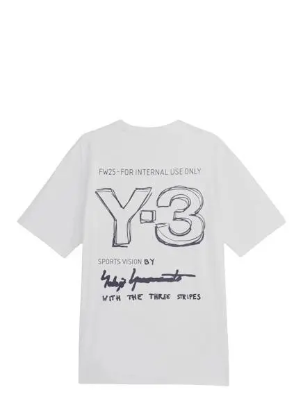Adidas X Y3 Merch Short Sleeve T-shirt - White