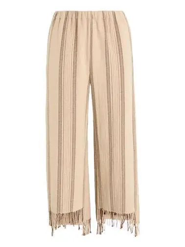 BY MALENE BIRGER Striped Jacquard Straight-leg Pants - Beige