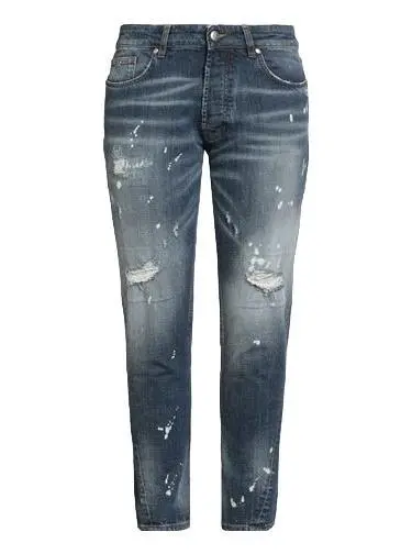 John Richmond Jeans In Cotton And Elastane - Blue