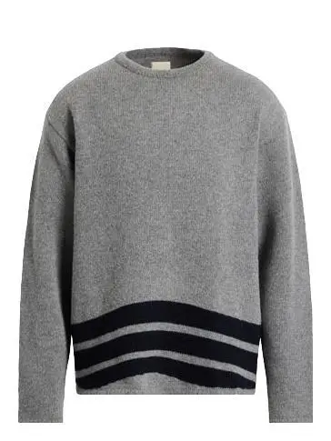 Emporio Armani Intarsia-knit Mélange Sweater - Grey