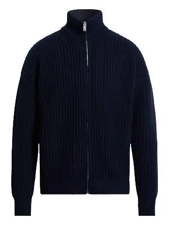 Emporio Armani Ribbed-knit Cardigan - Blue