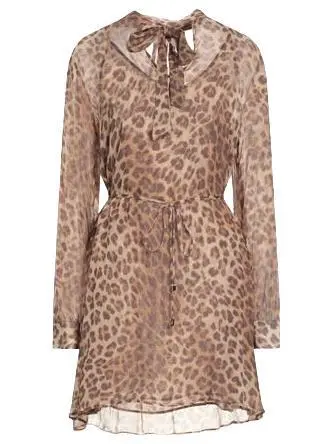 Maje Leopard-print Mini Dress - Beige