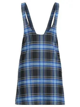 VICOLO Tartan Mini Dress - Blue