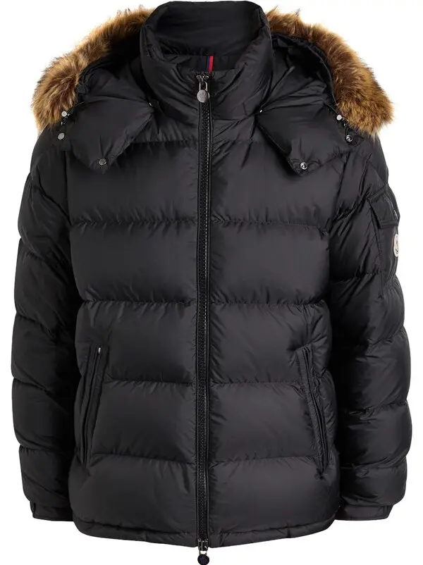 Moncler Maya Faux Fur-embellished Shell Jacket - Black