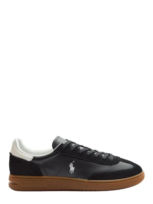 Polo Ralph Lauren Bedford Panelled Leather Sneakers - Black