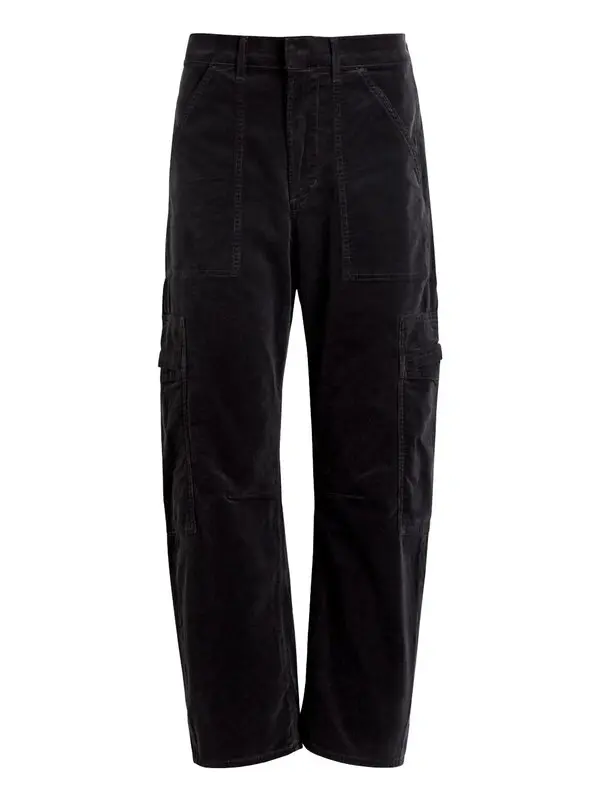 Citizens Of Humanity Marcel Low Slung Corduroy Cargo Trousers - Charcoal