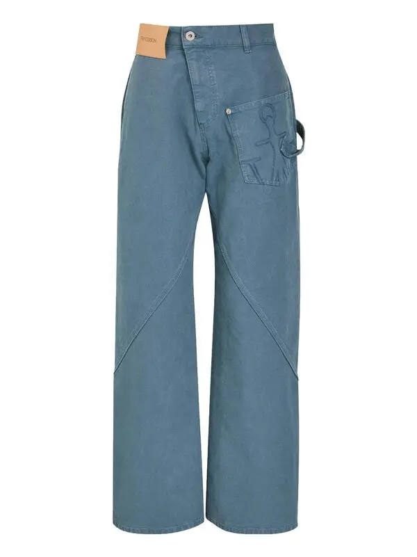 JW Anderson Twisted Wide-leg Jeans - Blue