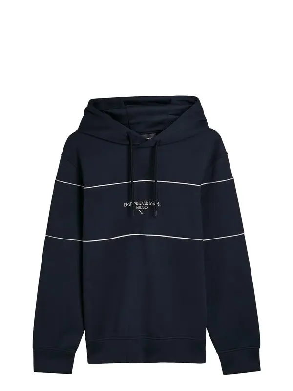 Emporio Armani Hooded Jersey Sweatshirt - Navy